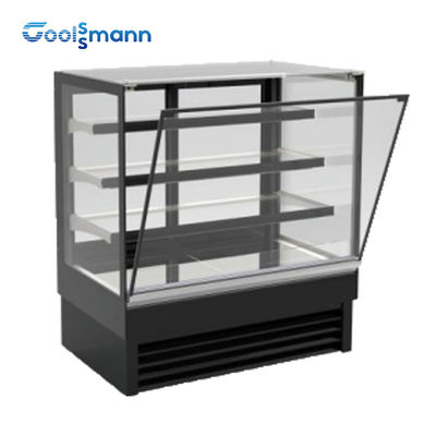 Dual Temperature Bakery Display Counter Supermarket Sliding Door Glass ...