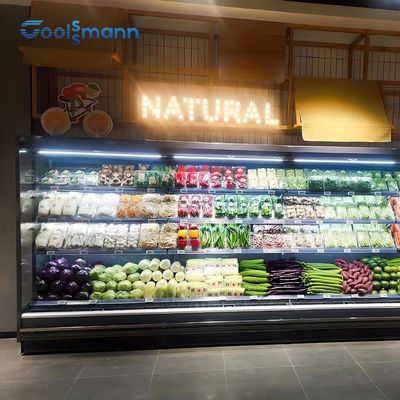 Commercial Open Showcase Chiller Supermarket Fruit And Vegetable ...