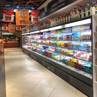Fruit Vegetable Refrigerated Show Case , 830L Supermarket Chilled ...