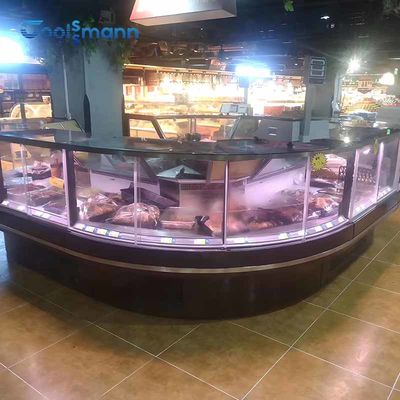 Butcher Shop Deli Display Refrigerator LED 346L Supermarket Meat Case ...