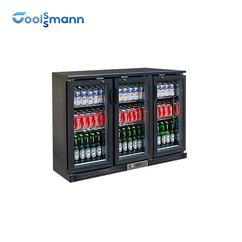 Digital Thermostat Beer Bottle Fridge Chiller , Glass Door Small Beer ...