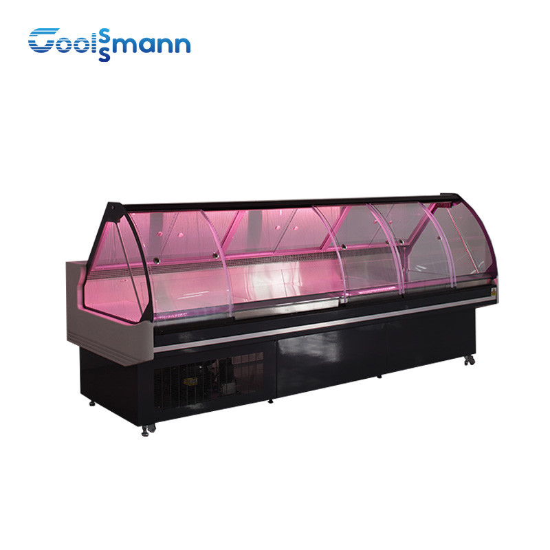 Butcher Shop Deli Display Refrigerator LED 346L Supermarket Meat Case ...