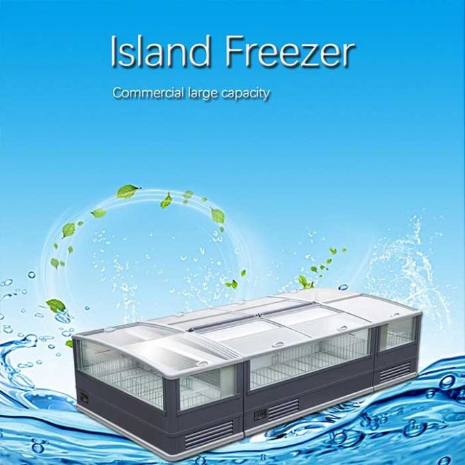 Automatic Defrosting Supermarket Island Freezer