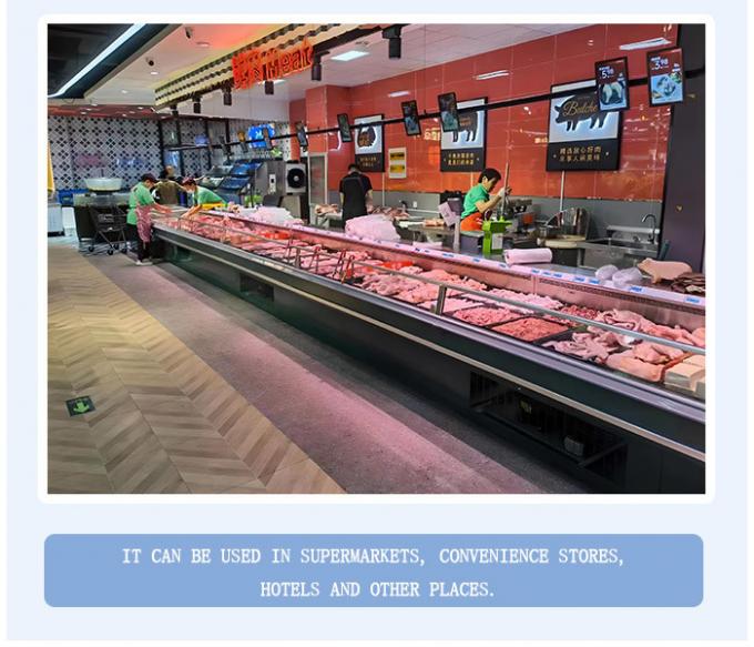 Stainless Steel Butcher Shop Cooler 900mm Height Meat Fan Cooling ...