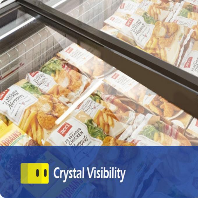 Display Island Chest Freezer , Supermarket Refrigerated Sliding Chest ...