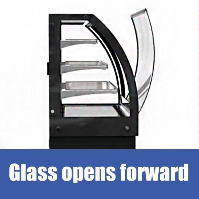 LED Indoor Cake Display Showcase , Supermarket Glass Bread Display Cabinet