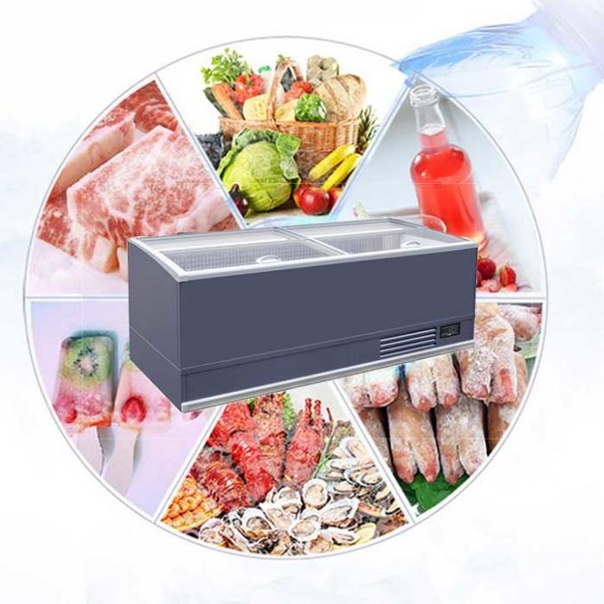 Automatic Defrost Supermarket Island Freezer Combined Display Chest ...