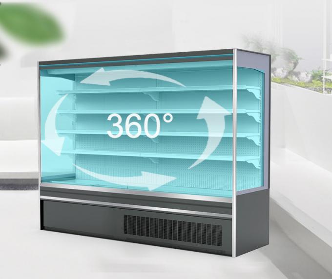 Fruit Vegetable Open Showcase Chiller LED 4 Layers Food Display ...