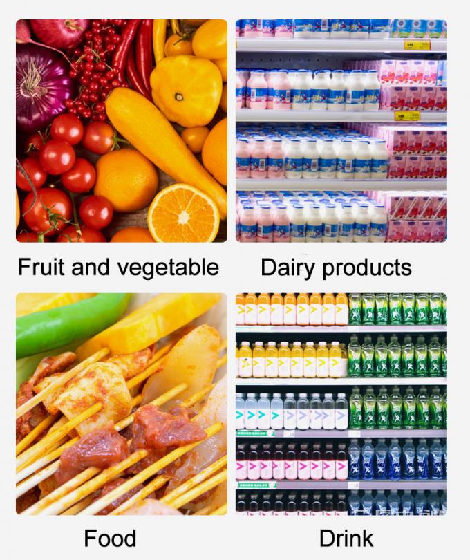 Fruit Vegetable Open Showcase Chiller LED 4 Layers Food Display ...